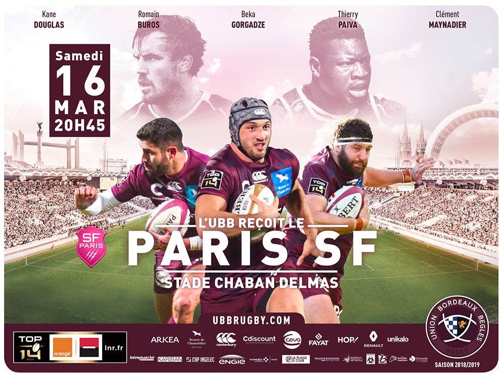 La billetterie UBB - Paris est ouverte - Actualités - Union Bordeaux ...