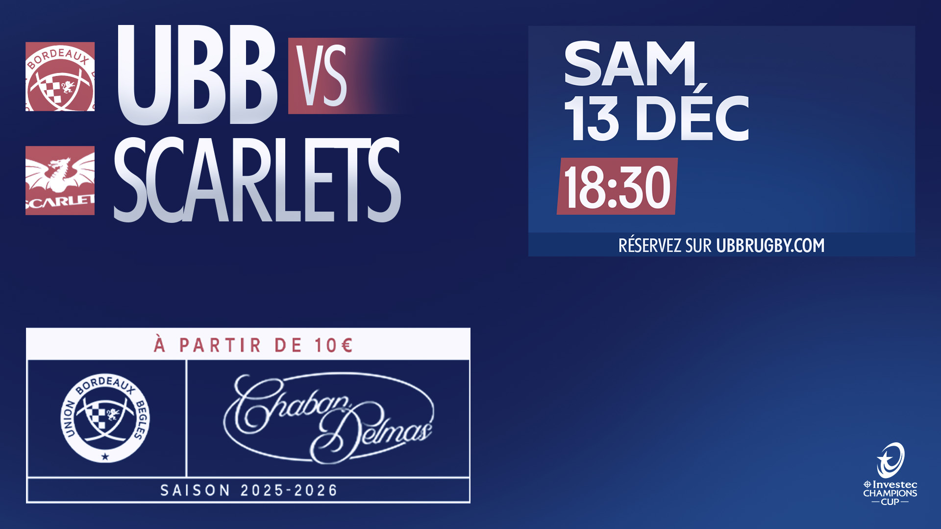 Billetterie ouverte pour UBB-RCT ! - Actualités - Union Bordeaux Bègles ...