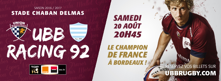 UBB - Racing 92 : Ouverture de la billetterie ! - Actualités - Union ...